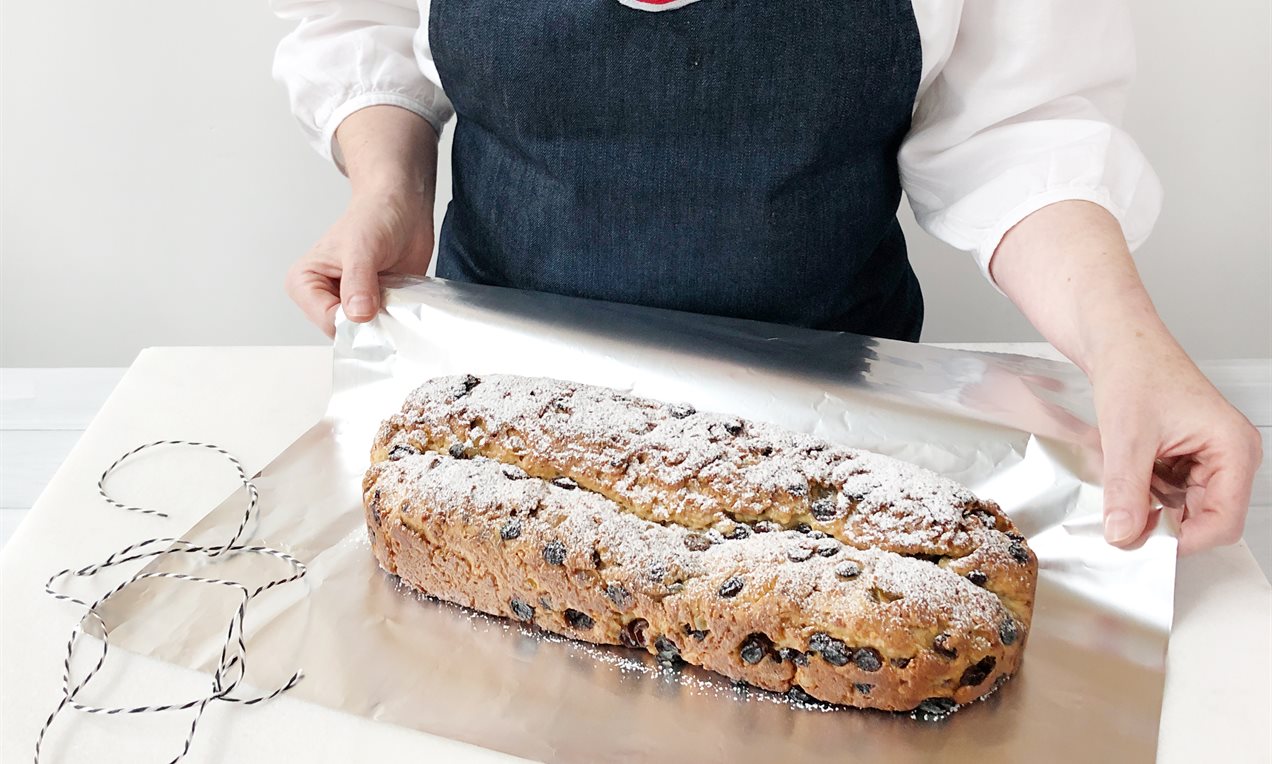 Elegantes Quarkstollen Mit Hefe Fotos